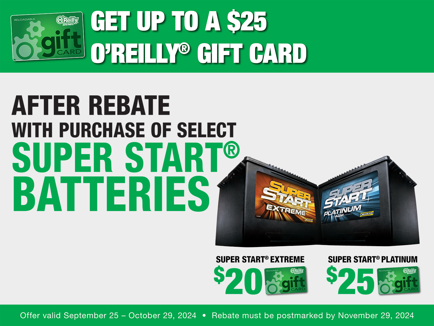 O'Reilly Auto Parts Rebate
