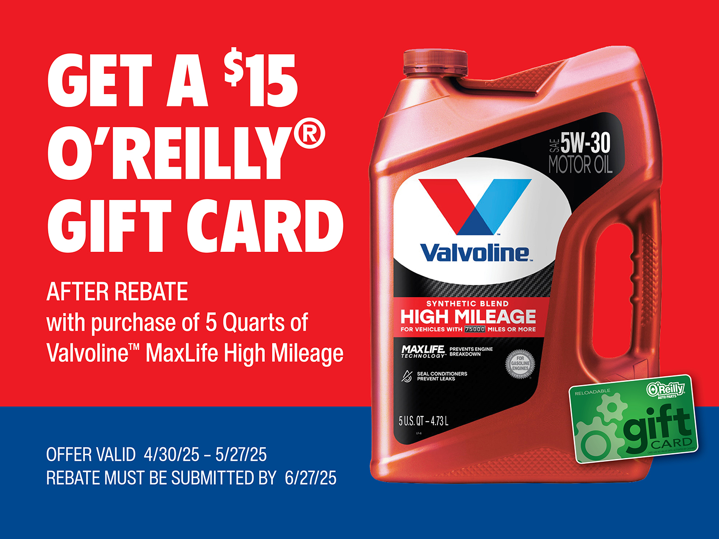 O'Reilly Auto Parts Rebate